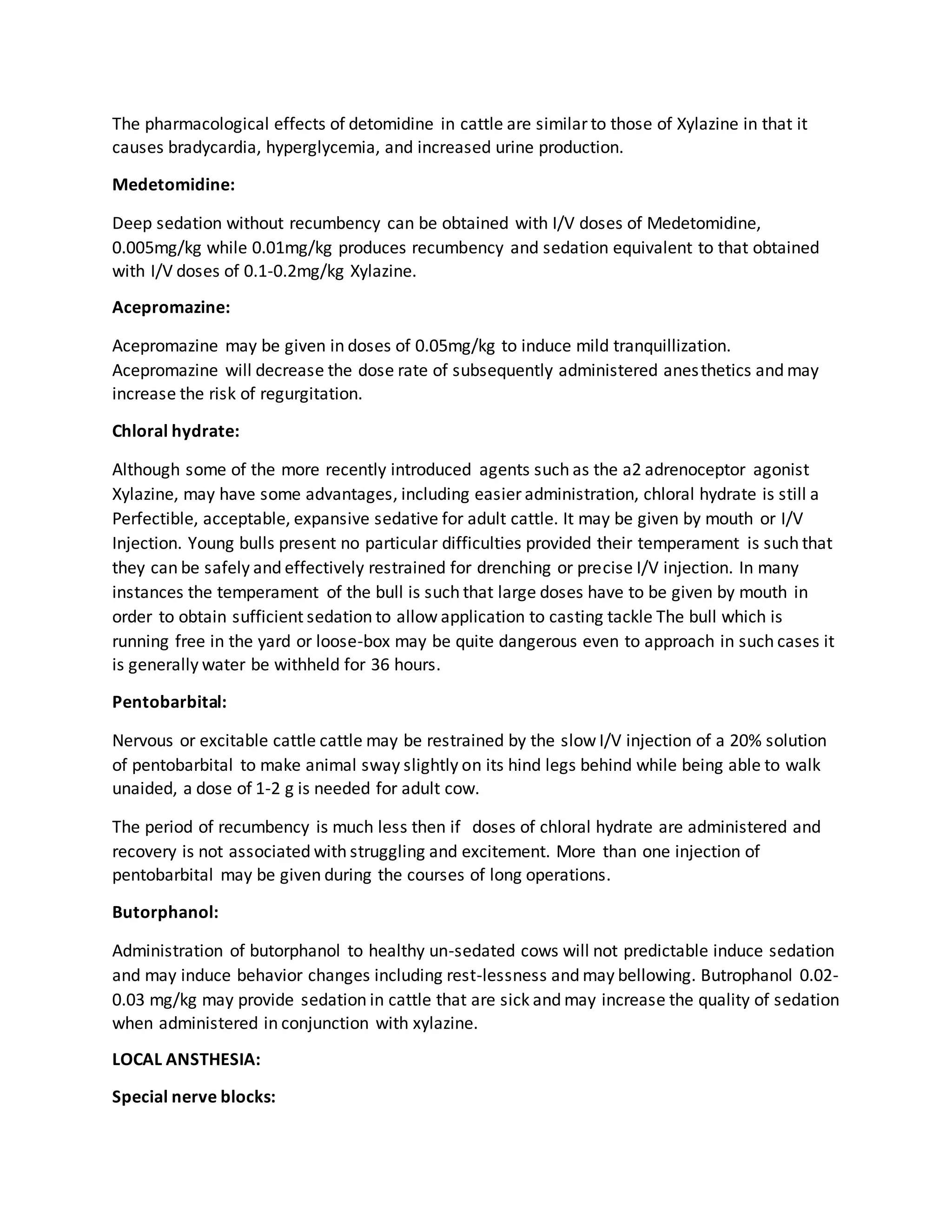 Principles of anesthesia use in cattle | DOCX