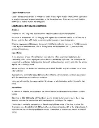Principles of anesthesia use in cattle | DOCX