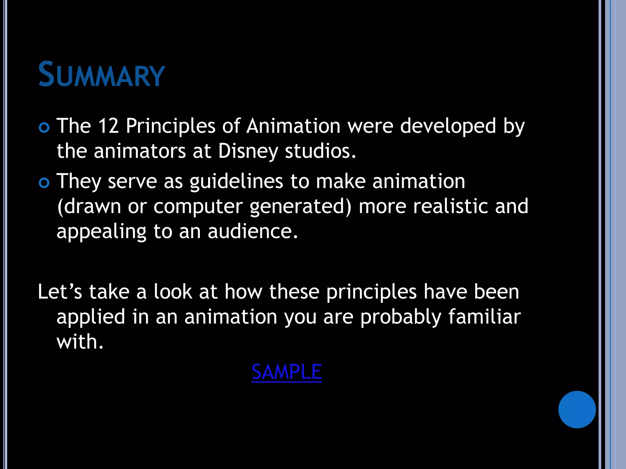 Principles of animation | PPTX
