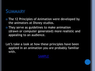 Principles of animation | PPTX