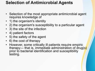 Principles of anti microbial therapy | PPT