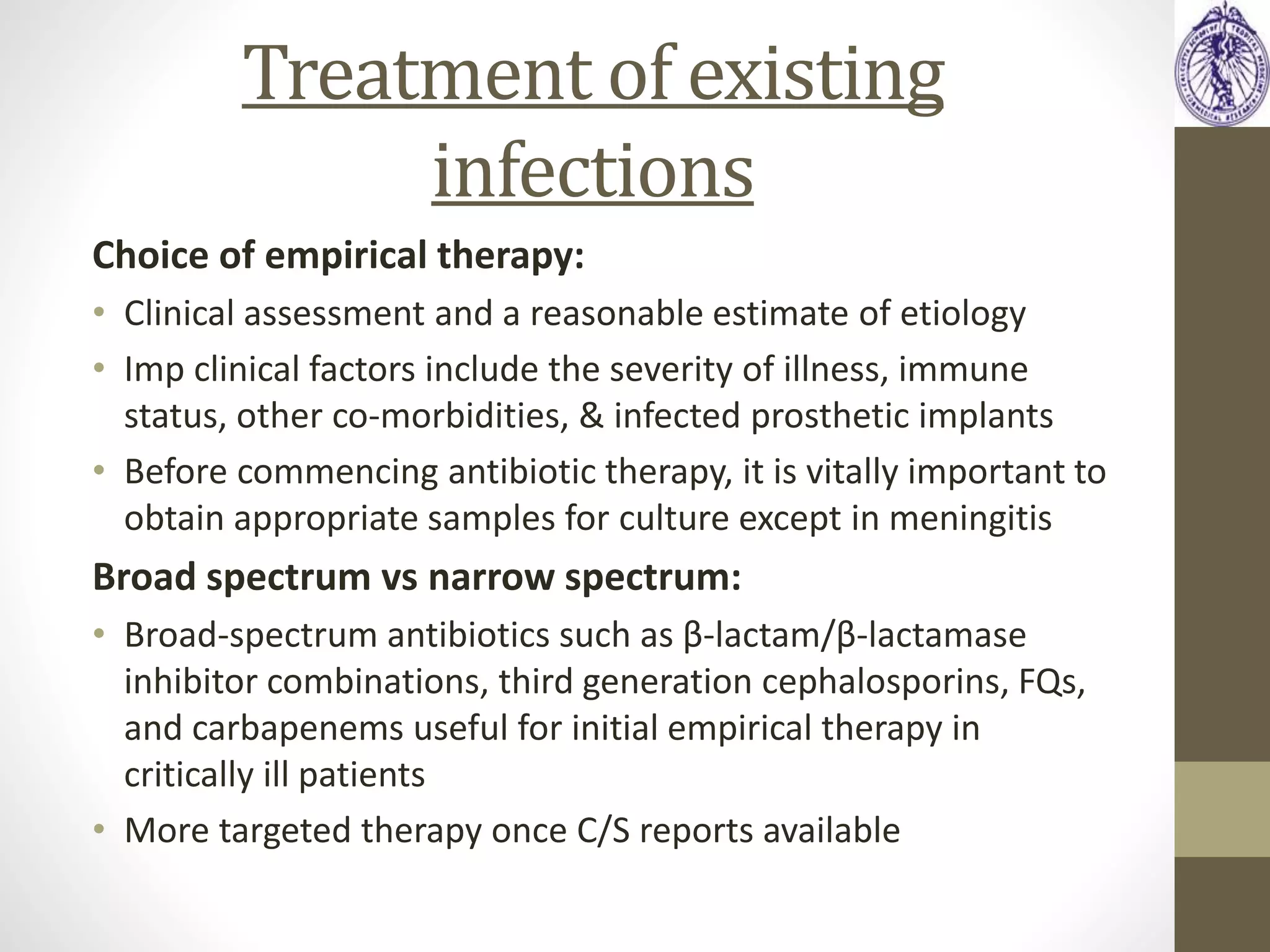 Principles of antibiotic therapy | PPTX