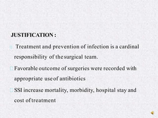 Principlesofantibioticuseinsurgery drneerajjain1withaudio | PPTX
