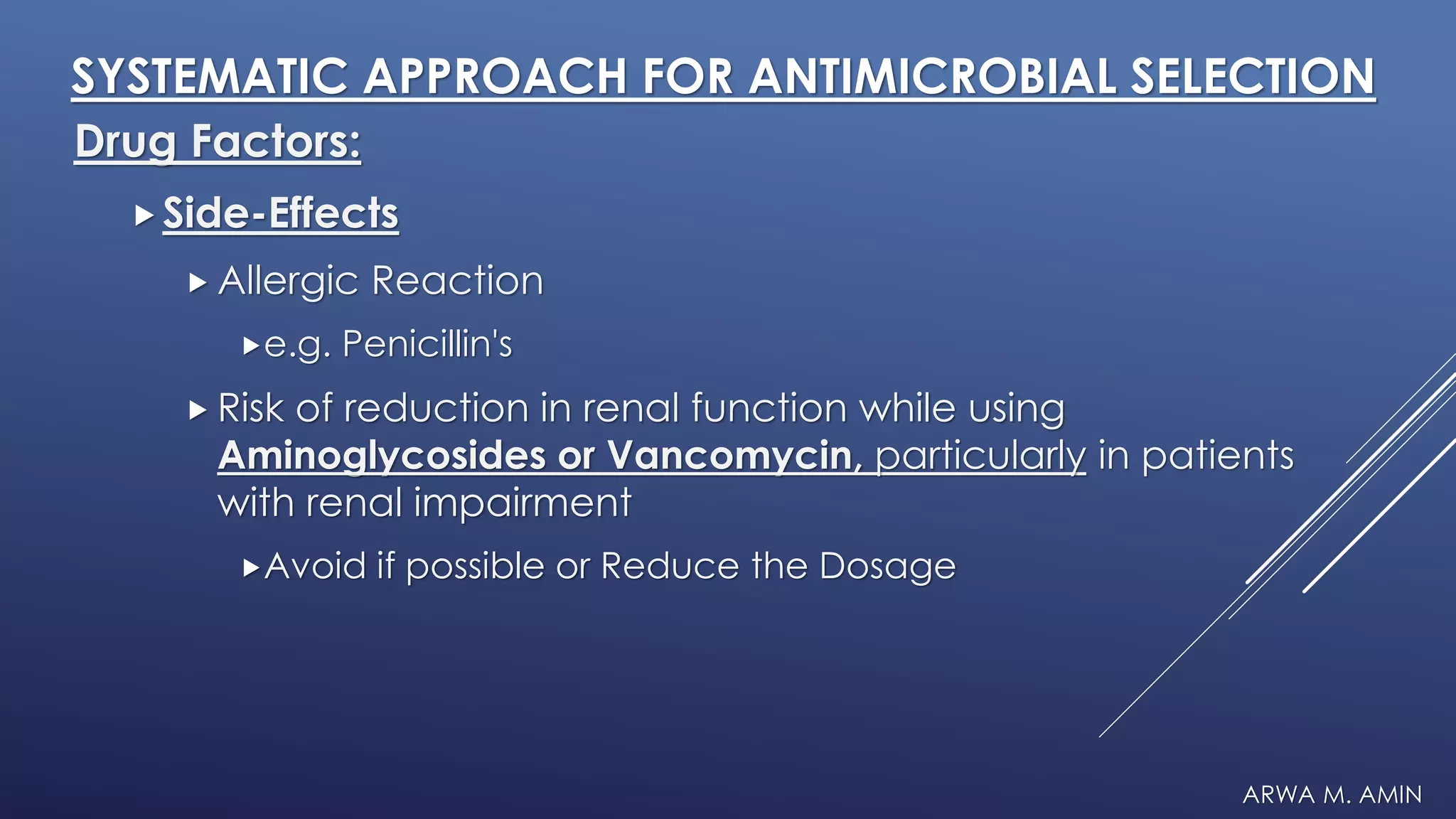 General Principles of Antimicrobial Selection - 2018 | PDF
