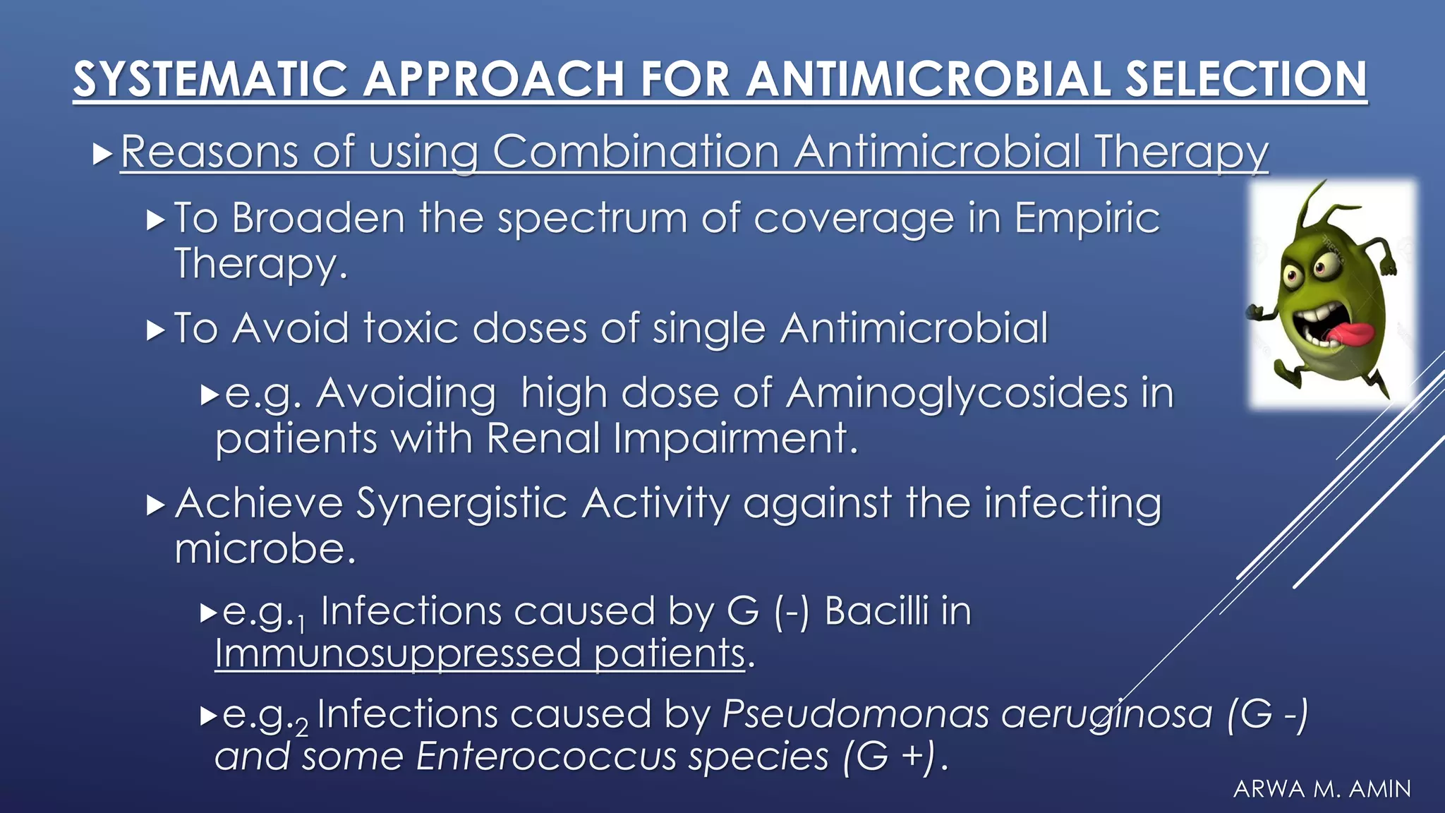 General Principles of Antimicrobial Selection - 2018 | PDF