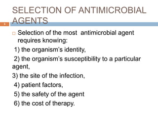 Principles of anti microbial therapy | PPTX