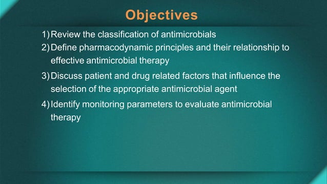 principles of antimicrobial therapy (1).pptx | Infectious Diseases ...