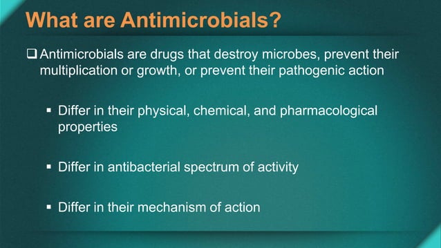 principles of antimicrobial therapy (1).pptx | Infectious Diseases ...