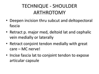 Principles of arthrotomy & arthrocentesis | PPTX