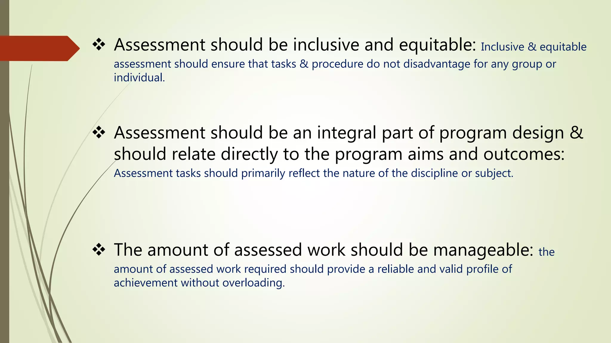 Principles of assesment | PPTX