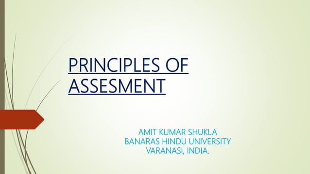 Principles of assesment | PPT