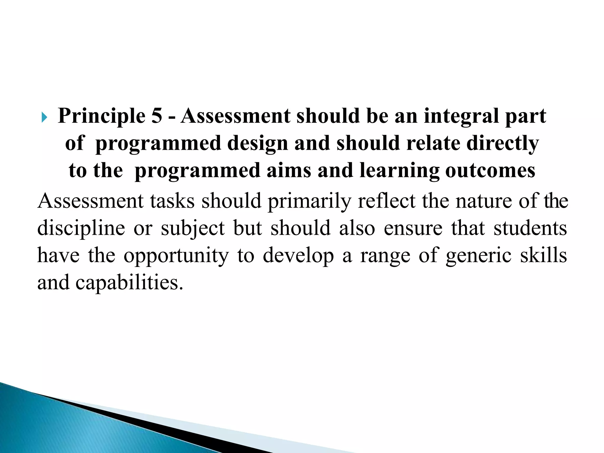 Principles of assessment | PPTX