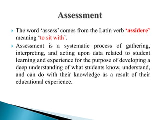 Principles of assessment | PPTX