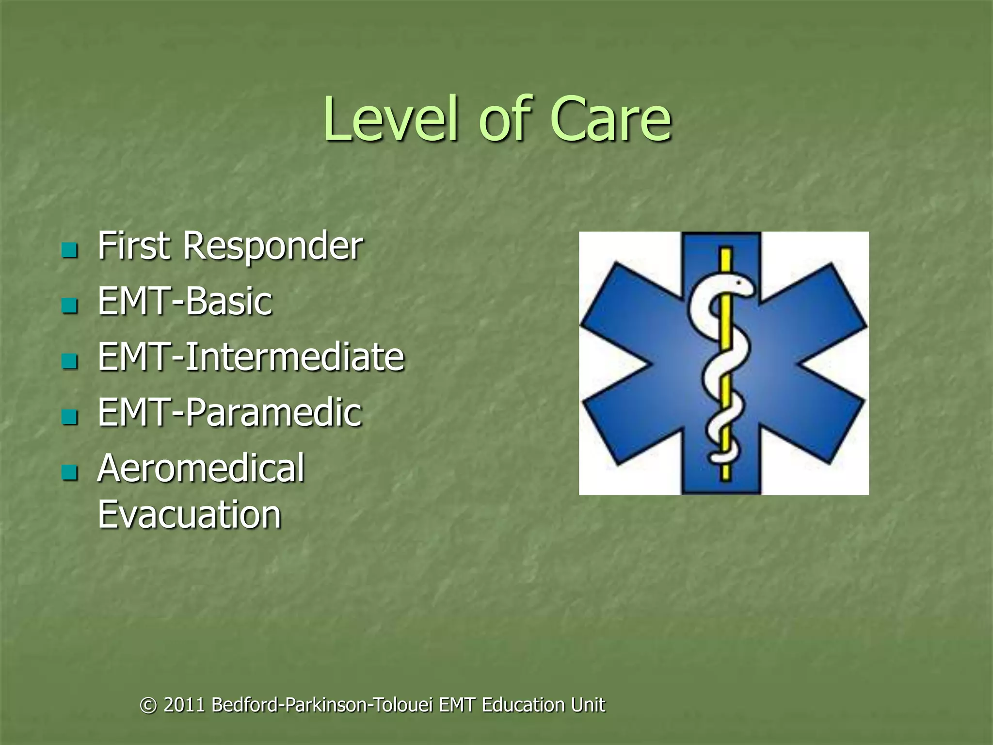Principles of assessment for ems chapter 01 | PPT