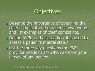 Principles of assessment for ems chapter 04 | PPT