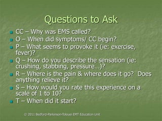 Principles of assessment for ems chapter 09 | PPT