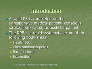 Principles of assessment for ems chapter 10 | PPT