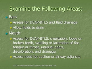 Principles of assessment for ems chapter 11 | PPT