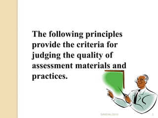 Principles of assessment of learning 01 | PPTX