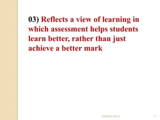 Principles of assessment of learning 01 | PPTX