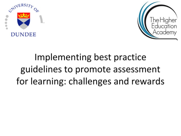 Principles of Assessment - Best Practice | PPT | Educational Assessment ...