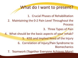 Principles of athletic rehabilitation | PPT