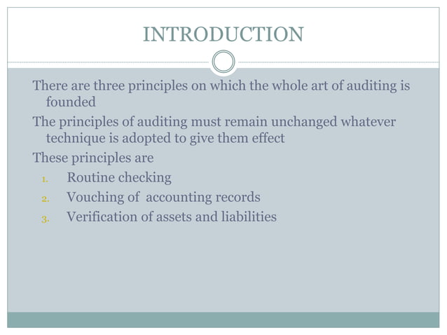 Principles of auditing | PPT