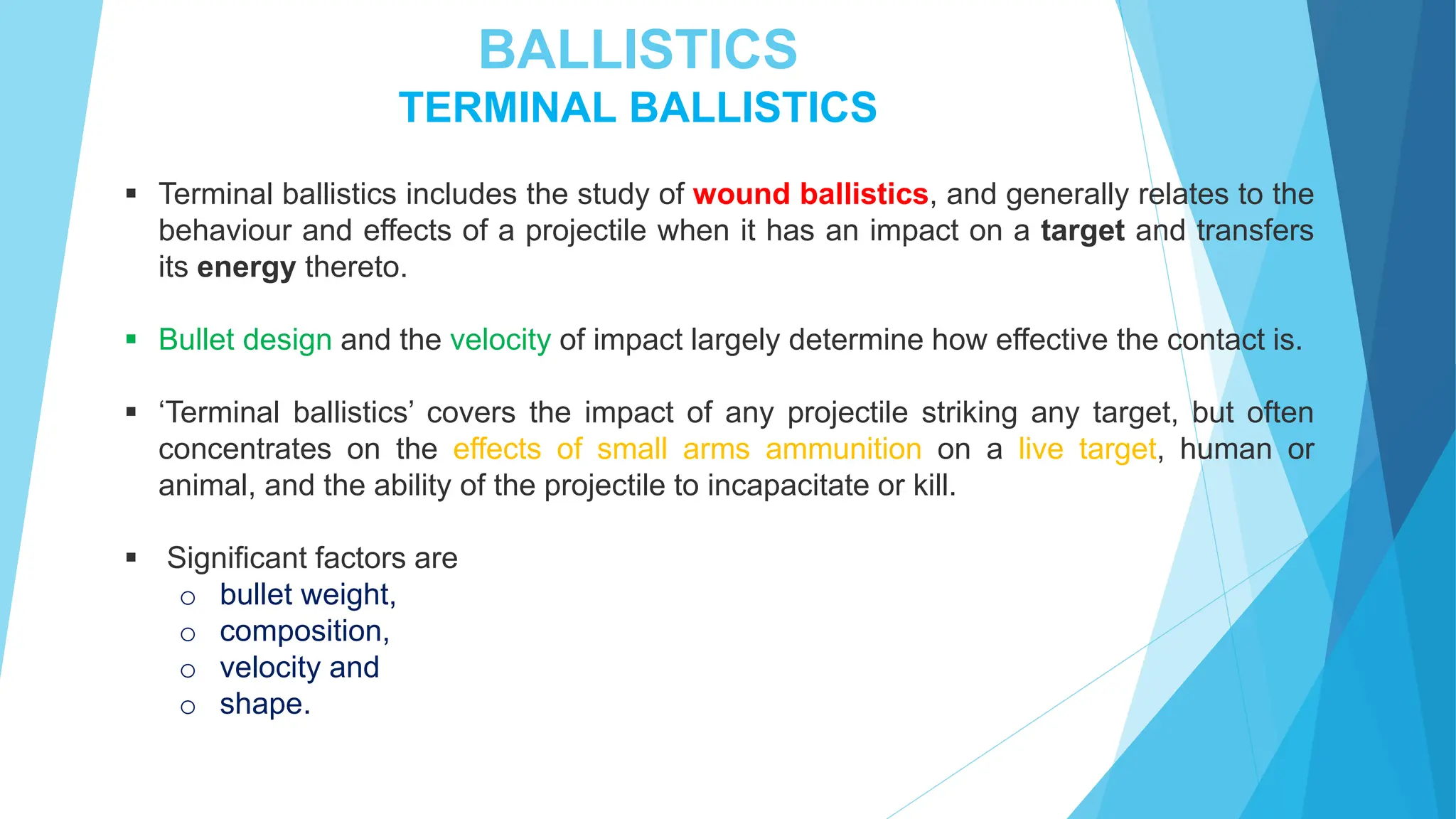 Principles of Ballistics and Projectile Motion | PPTX