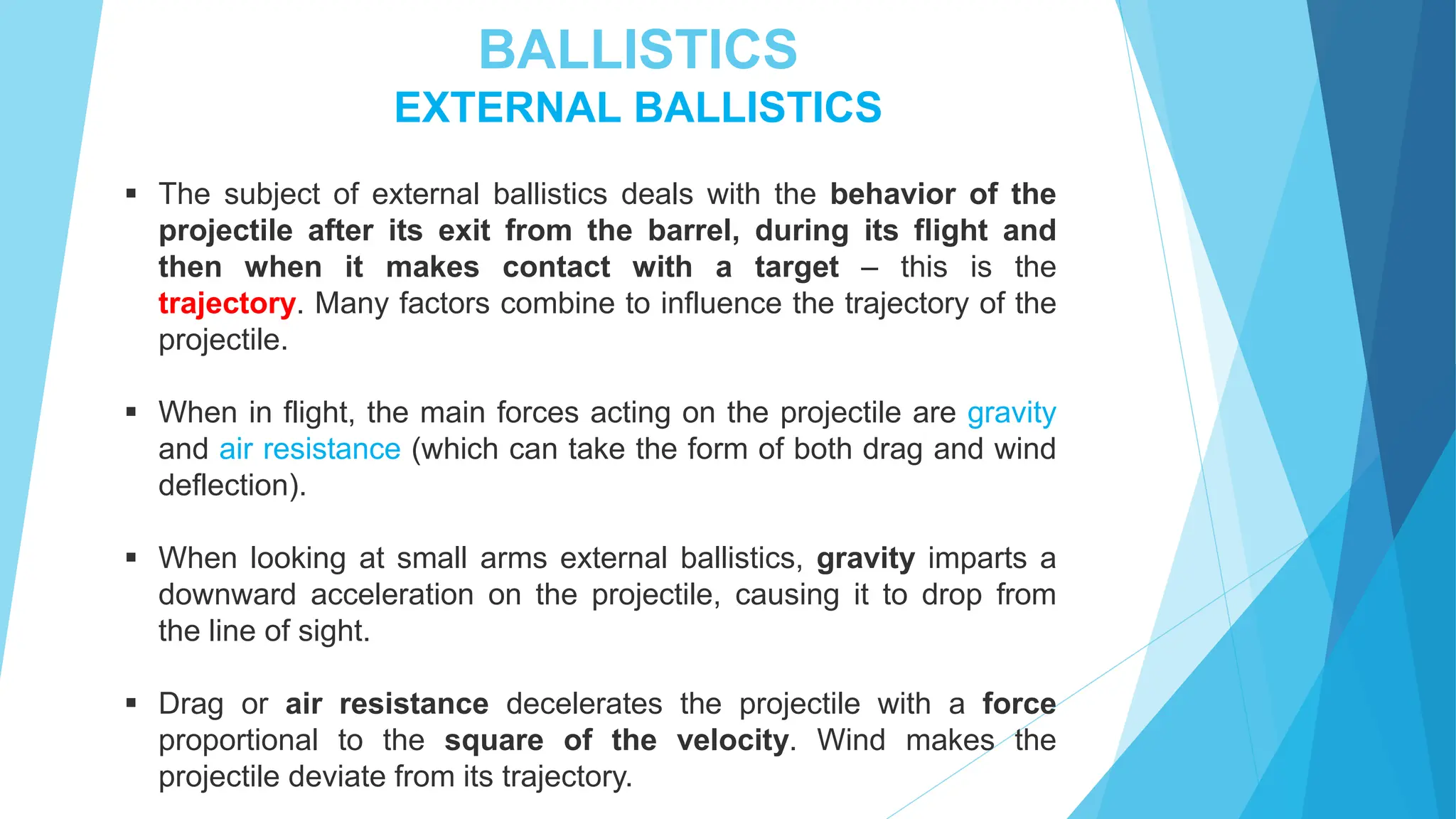 Principles of Ballistics and Projectile Motion | PPTX