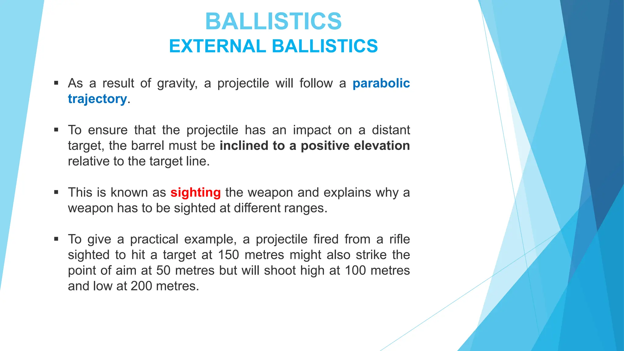 Principles of Ballistics and Projectile Motion | PPTX