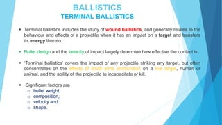 Principles of Ballistics and Projectile Motion | PPTX