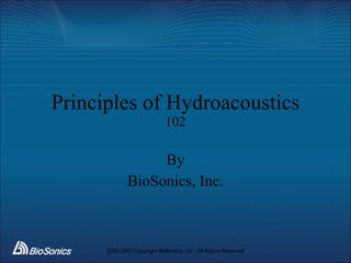 Fisheries Acoustics 102 - Applications | PPT
