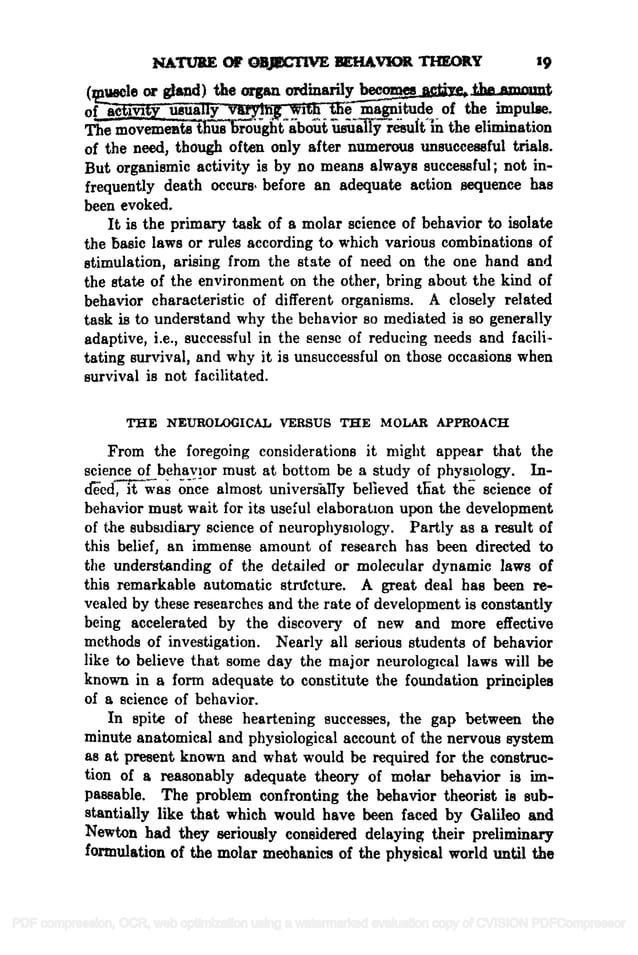 Principles of behavior Clark Hull | PDF