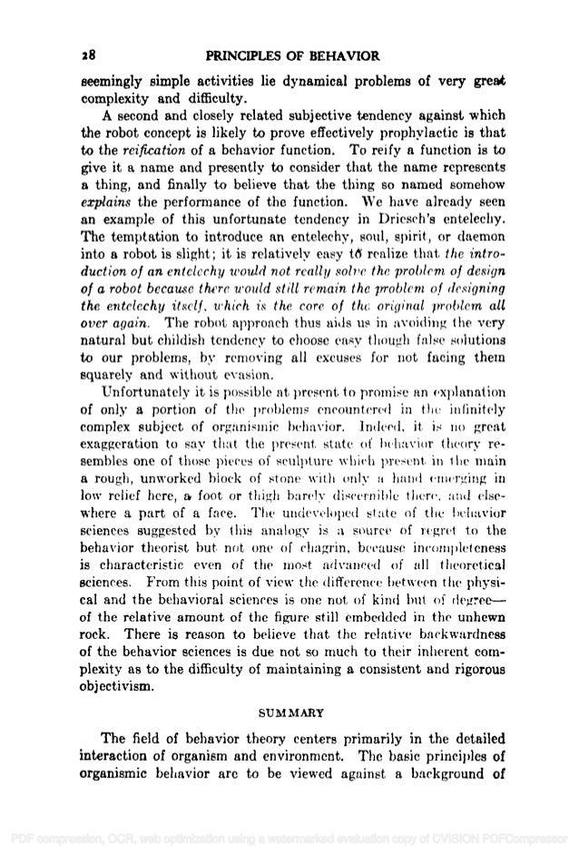 Principles of behavior Clark Hull