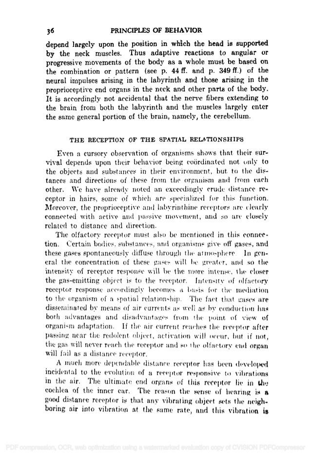 Principles of behavior Clark Hull