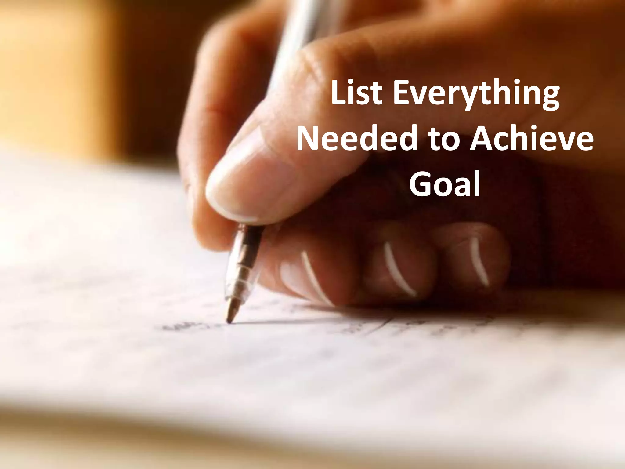 Principles Of Being Successful- Goal Setting In Seven Steps | PPT