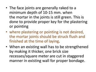 Principles of brick masonry Principles & Significance ppt | PPTX
