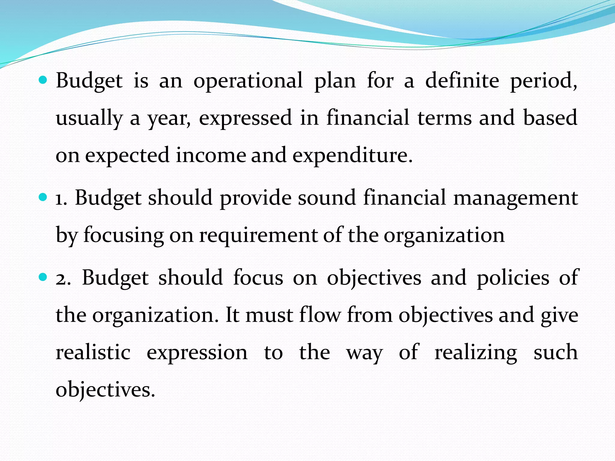 Principles of budget | PPTX
