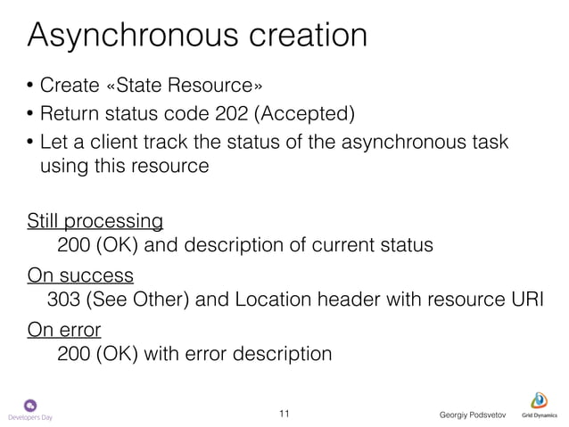 Principles of building effective REST API | PPT
