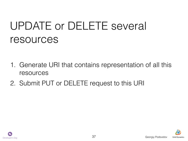 Principles of building effective REST API | PPT