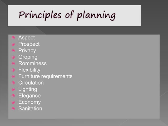 Principles of Building Planning - Aspect,prospect, etc.pptx