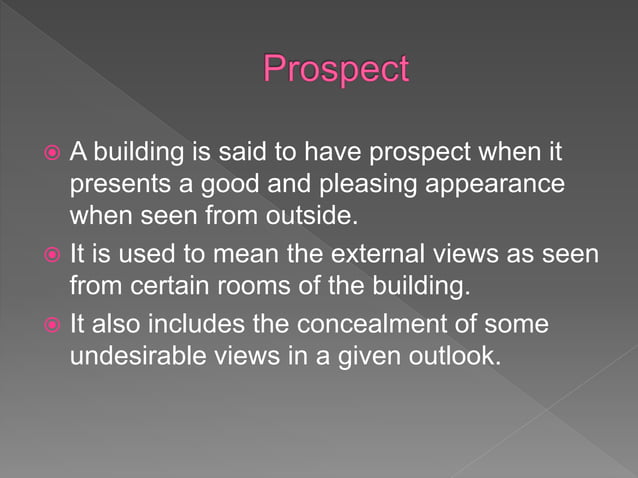 Principles of Building Planning - Aspect,prospect, etc.pptx