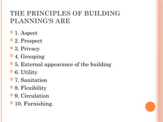 Principles of Building planning - BCE.pptx