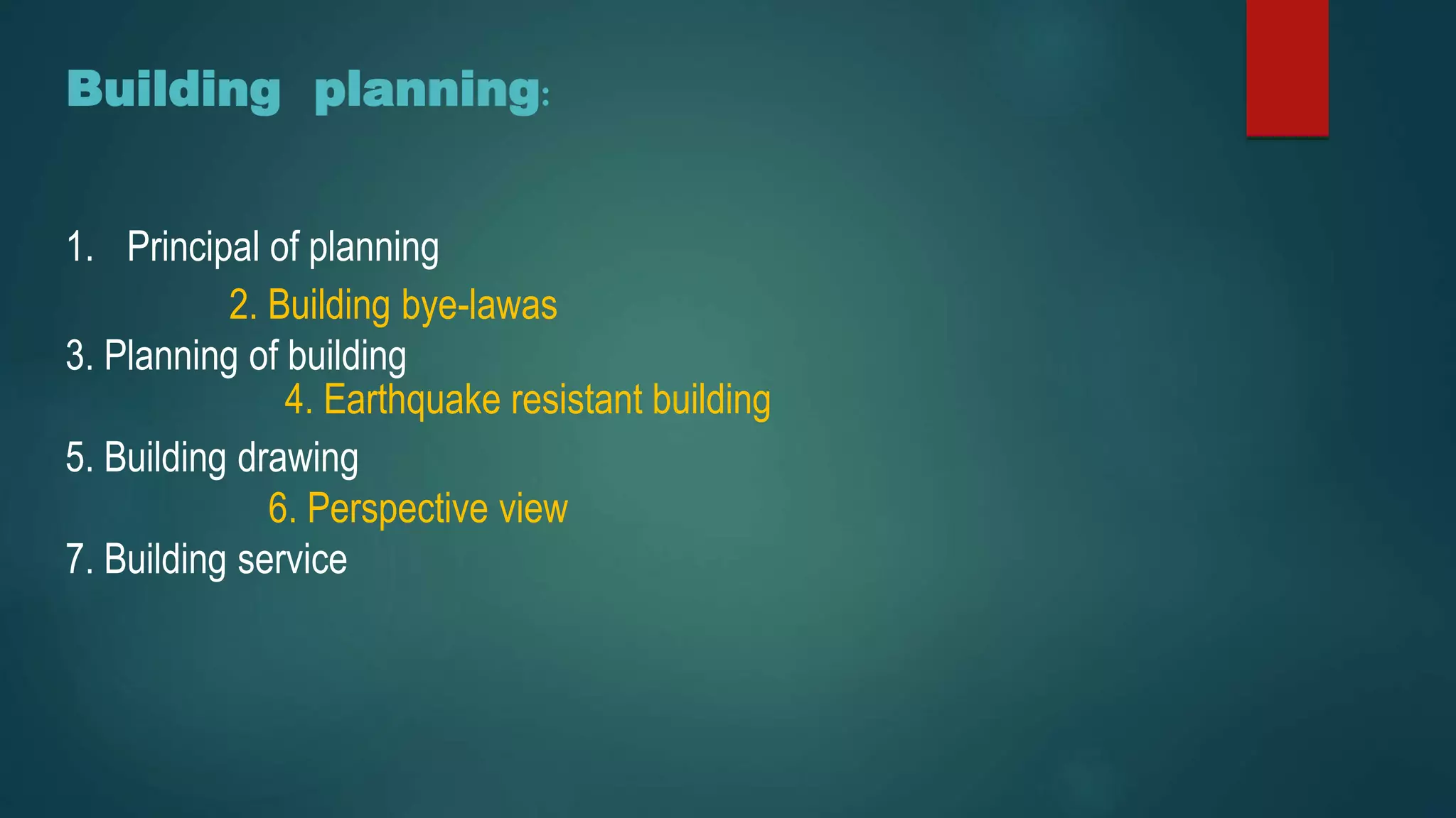 Principles of building planning, principles of architecture | PPTX