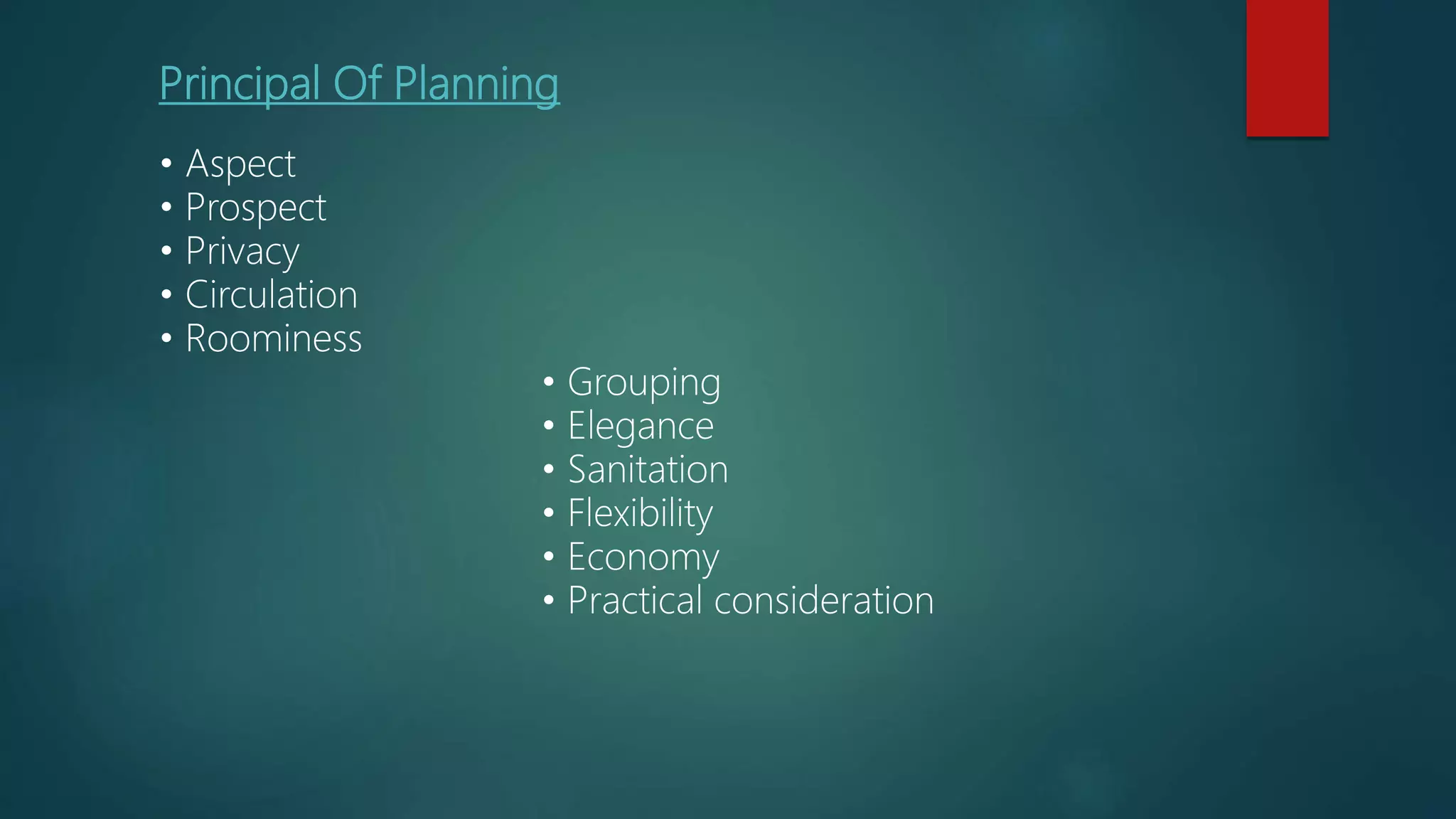 Principles of building planning, principles of architecture | PPTX
