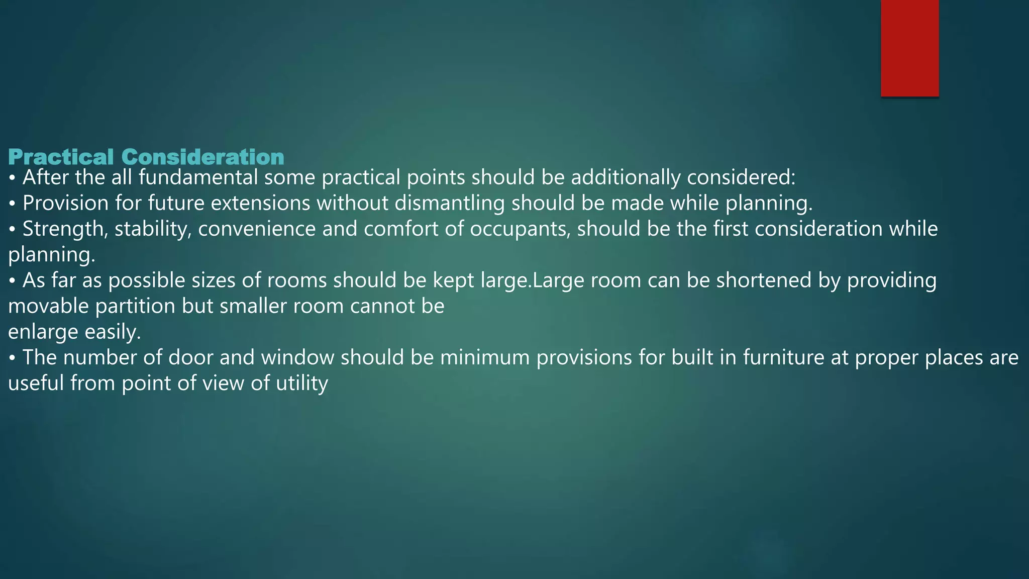 Principles of building planning, principles of architecture | PPTX