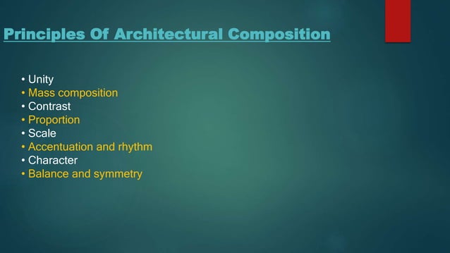 Principles of building planning, principles of architecture | PPT