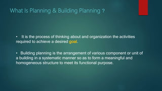 Principles of building planning, principles of architecture | PPTX