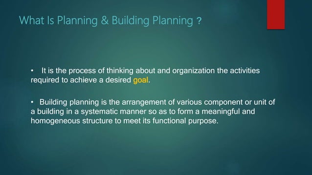 Principles of building planning, principles of architecture | PPT