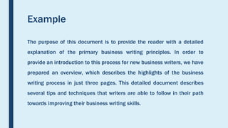 Principles of business writing | PPTX